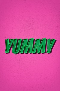 Yummy word retro comic typography | Free Photo - rawpixel