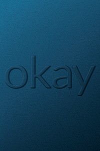 Word okay emboss typography paper | Free Photo - rawpixel