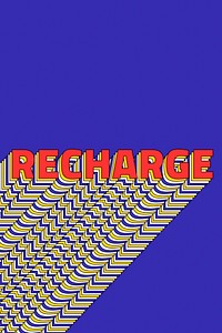 RECHARGE layered word retro typography | Free Photo - rawpixel