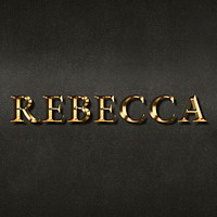 Rebecca typography gold effect design | Free Photo - rawpixel