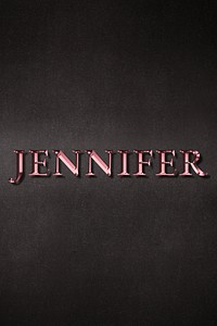 Jennifer typography rose gold design | Free Photo - rawpixel