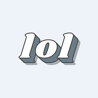 Lol word retro typography vector | Free Vector - rawpixel