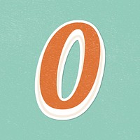 Number zero 0 retro vintage | Premium PSD - rawpixel