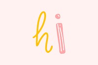 Hi doodle hand drawn vector | Free Vector - rawpixel