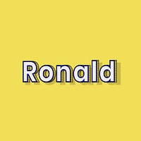 Ronald name halftone shadow style | Premium Photo - rawpixel