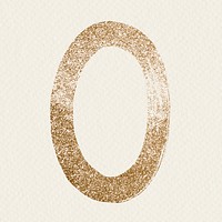 Gold glitter 0 number psd | Free PSD - rawpixel