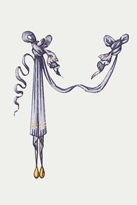 Heraldic ribbon knot vector with tassel | Premium Vector Illustration ...