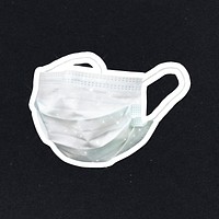 Sparkling surgical mask sticker white | Premium PSD - rawpixel