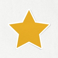 Yellow paper star shaped sticker | Premium PSD - rawpixel