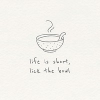 Doodle soup bowl design resource | Free Vector - rawpixel