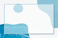 Sky blue rectangular frame psd | Premium PSD - rawpixel