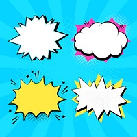 Cartoon effect speech bubble set | Premium Vector - rawpixel