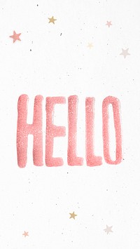Hello pink text font typography | Free Photo - rawpixel
