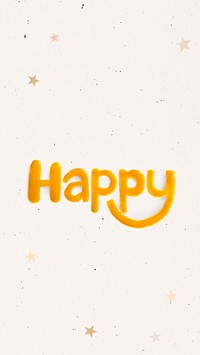 Happy handwritten script font typography | Free Photo - rawpixel