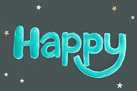 Happy text font typography script | Free Photo - rawpixel