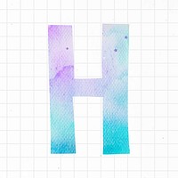 H pastel graphic font psd | Premium PSD - rawpixel