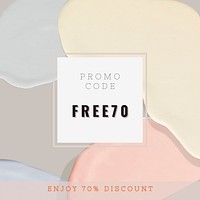 Promo code discount banner template | Free Vector Template - rawpixel