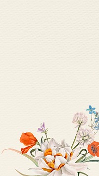 Colorful floral phone/mobile wallpaper illustration | Premium Photo ...