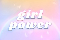 Girl power aesthetic typography colorful | Premium Photo - rawpixel