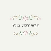 Vintage floral ornament frame vector | Premium Vector - rawpixel