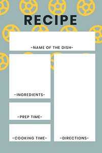 Doodle food recipe template vector | Free Vector Template - rawpixel
