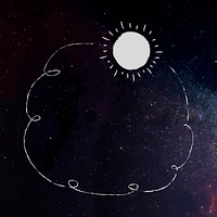 Sun decorated minimal line art | Premium Vector - rawpixel