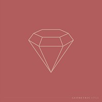 Linear geometric diamond design vector | Free Vector - rawpixel