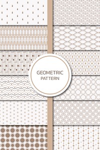 Seamless geometric pattern vector set | Premium Vector - rawpixel