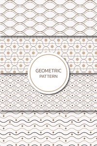Seamless geometric pattern vector set | Premium Vector - rawpixel