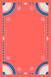 Ethnic geometrical patterned bright pink | Premium Vector - rawpixel