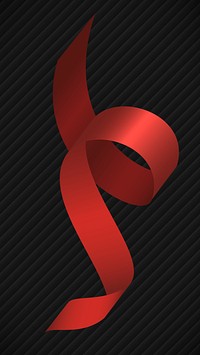 Red ribbon element black background | Premium Vector - rawpixel