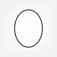 Stroke oval geometric shape vector | Premium Vector - rawpixel