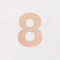 Glitter number 8 typography vector | Premium Vector - rawpixel