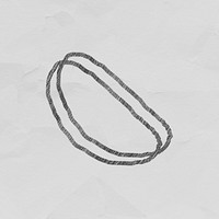 Oval strokes design element on wrinkled | Free PSD - rawpixel