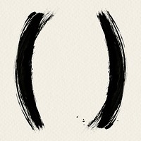 Parentheses sign brush stroke handwritten | Premium PSD - rawpixel