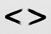 Angle brackets symbol grunge brush | Premium Vector - rawpixel