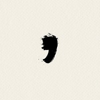 Comma symbol brush stroke distressed | Premium PSD - rawpixel