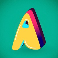 Letter yellow funky stylized typography | Free Photo - rawpixel