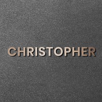 Christopher typography gold design element | Premium Vector - rawpixel