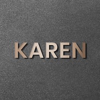 Karen typography gold design element | Premium Vector - rawpixel