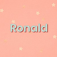 Ronald word art pastel typography | Premium Vector - rawpixel