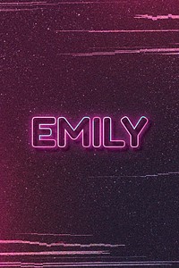 Emily word art vector neon | Free Photo - rawpixel