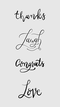Vector cursive fun words typography | Premium Vector - rawpixel