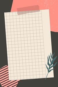Grid beige notepaper vector two-tone | Premium Vector - rawpixel