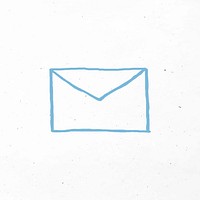 Blue hand drawn envelope icon | Free Photo - rawpixel