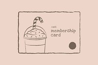 Cafe membership card psd, hand | Premium PSD - rawpixel