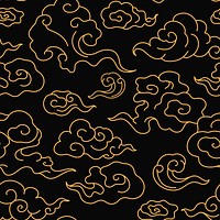Gold cloud pattern seamless background, | Free Photo - rawpixel