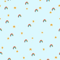 Rainbow seamless pattern background vector | Free Vector - rawpixel