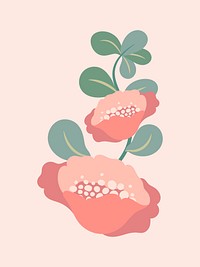 Pink flower, spring clipart vector | Free Vector - rawpixel
