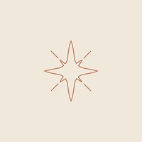 Monoline decoration twinkle vector beige | Premium Vector - rawpixel